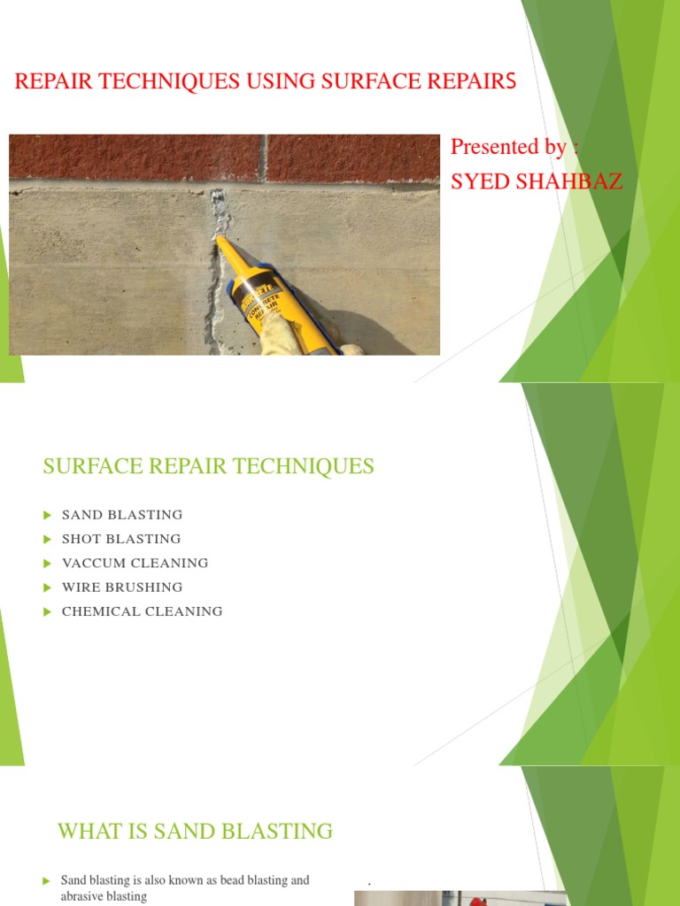 Repair Techniques Using Surface Repairs | PDF | Vacuum Cleaner ...