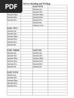 KET Listening Sample Answer Sheet | PDF