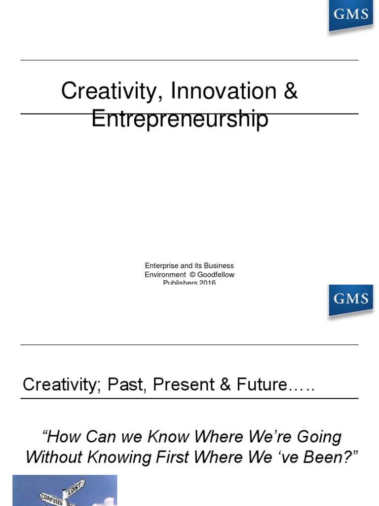 Creativity Innovation and Entrepreneurship | PDF | Small And Medium ...