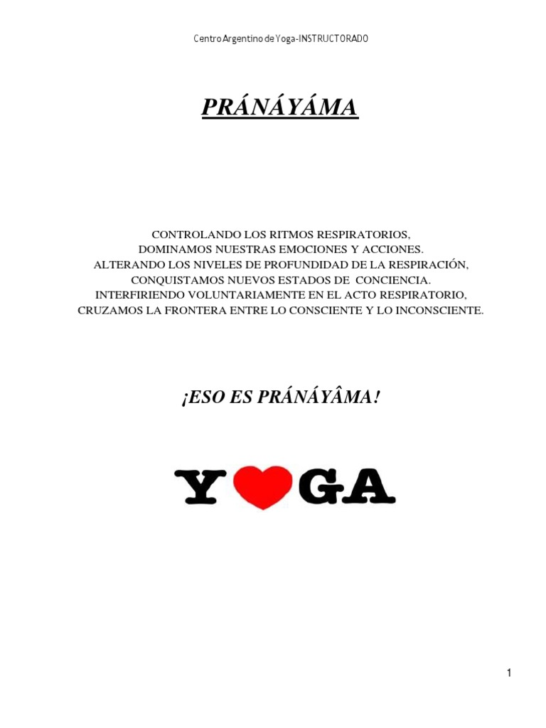 Pranay INST Parte 1 2019 | PDF | Prana | Respiración