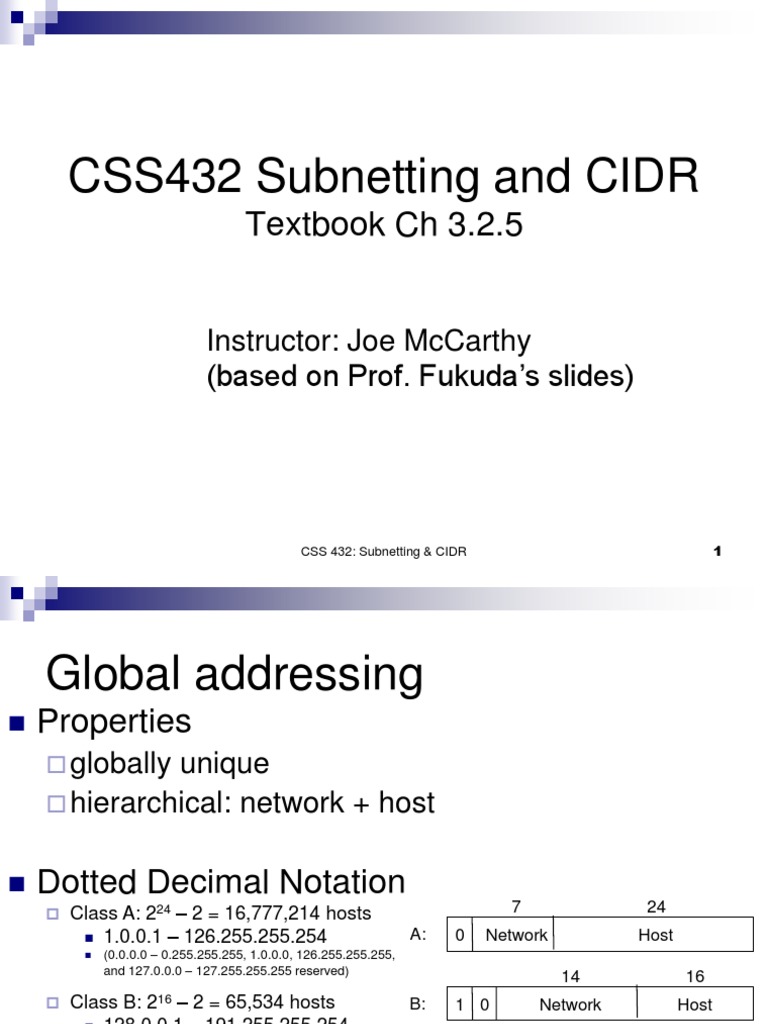 03 Cidr | PDF | Network Layer Protocols | Ip Address
