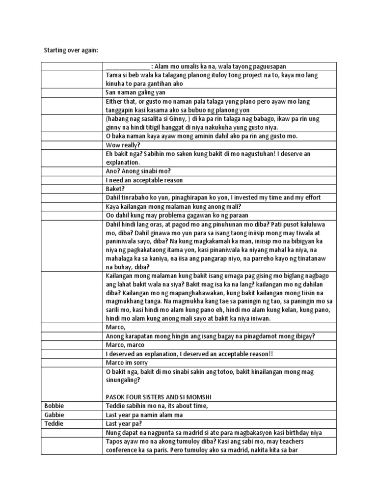 Iconic Scene Scripts | PDF