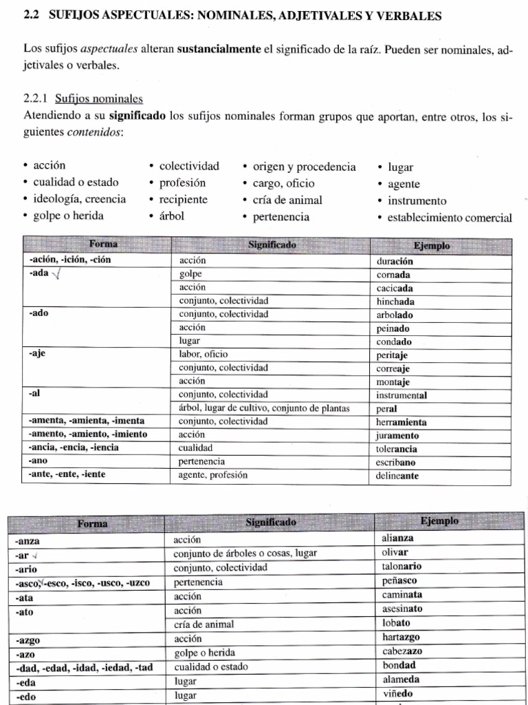 Listado de Prefijos, Sufijos e Infijos | PDF | Lexicología | Vocabulario