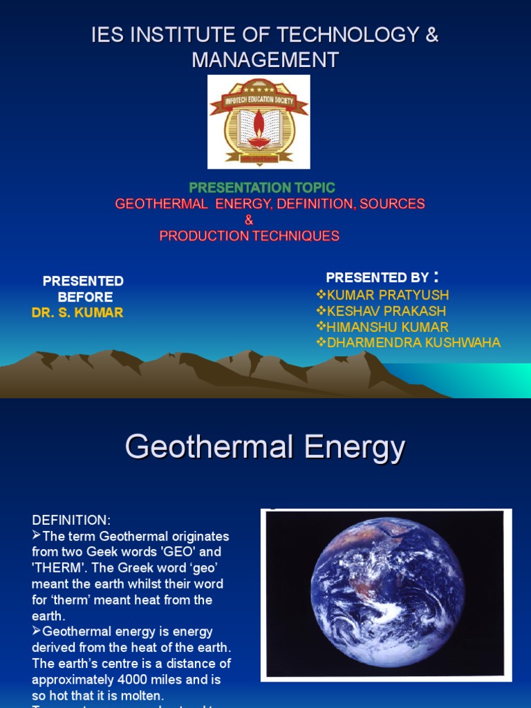 Geothermal Energy Classroom Presentation | PDF | Geothermal Energy ...