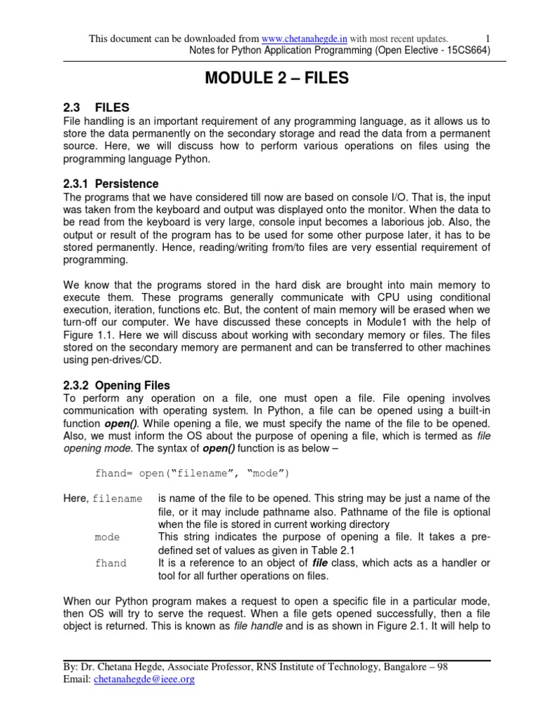 Module2 Files | PDF | Computer File | Computer Data Storage