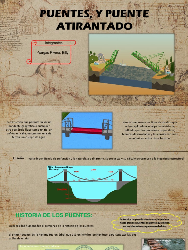 Puentes, y Puente Atirantado-Estructuras II (Diapo) | PDF | Puente ...
