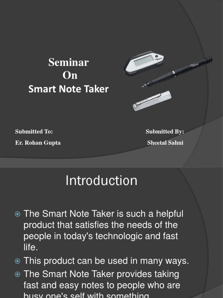 Smart Note Taker | PDF | Personal Computers | Usb