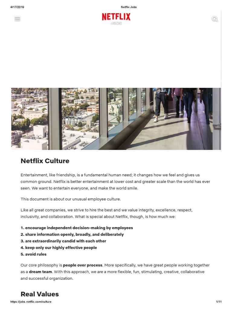 Netflix Jobs | PDF | Decision Making | Value (Ethics)