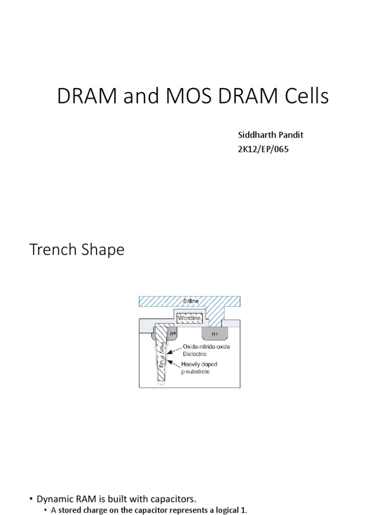 DRAM and MOS DRAM Cells | PDF | Dynamic Random Access Memory | Digital ...