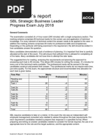 SBL December 2018 Examiner's Report | PDF | Question | Test (Assessment)
