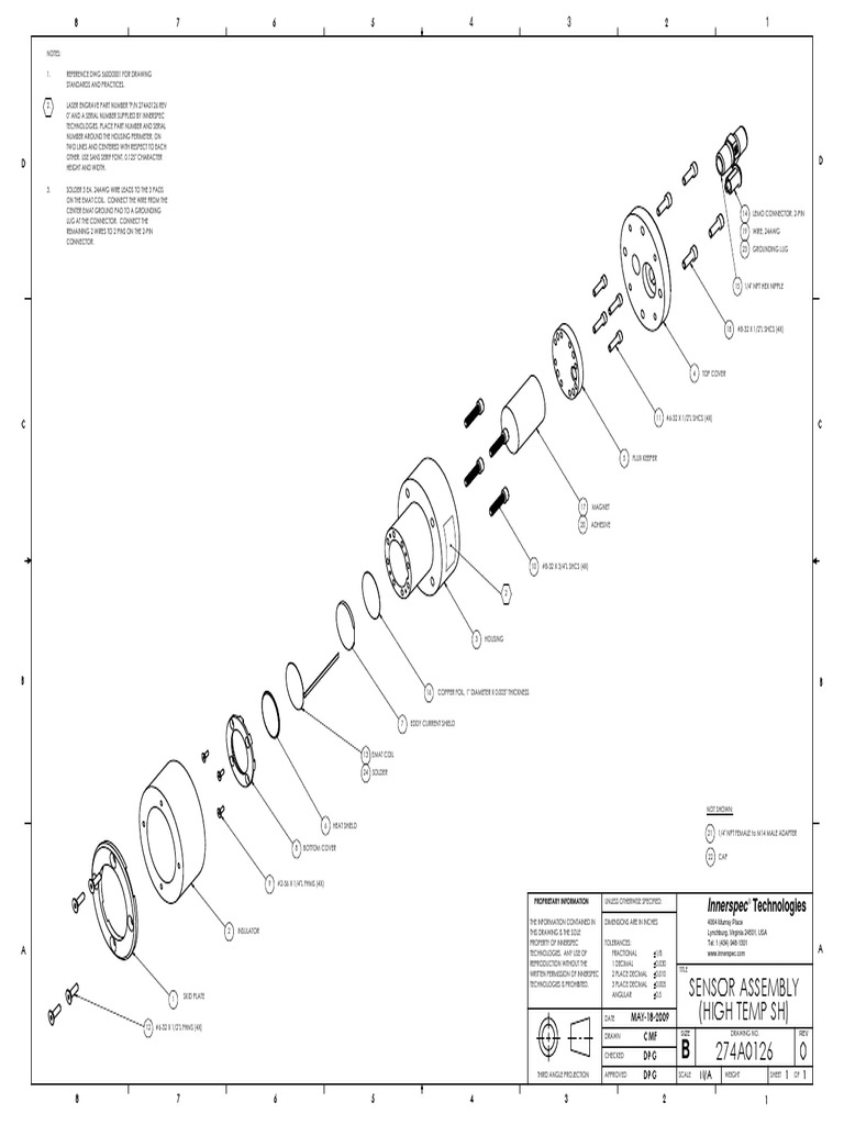 EMAT Probe Exploded View | PDF | Manufactured Goods | Electromagnetism