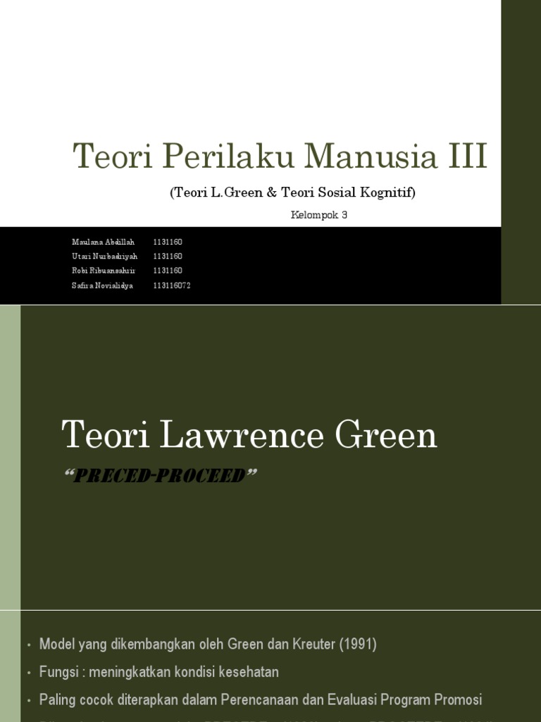 Teori Perilaku L.Green Dan Bandura | PDF