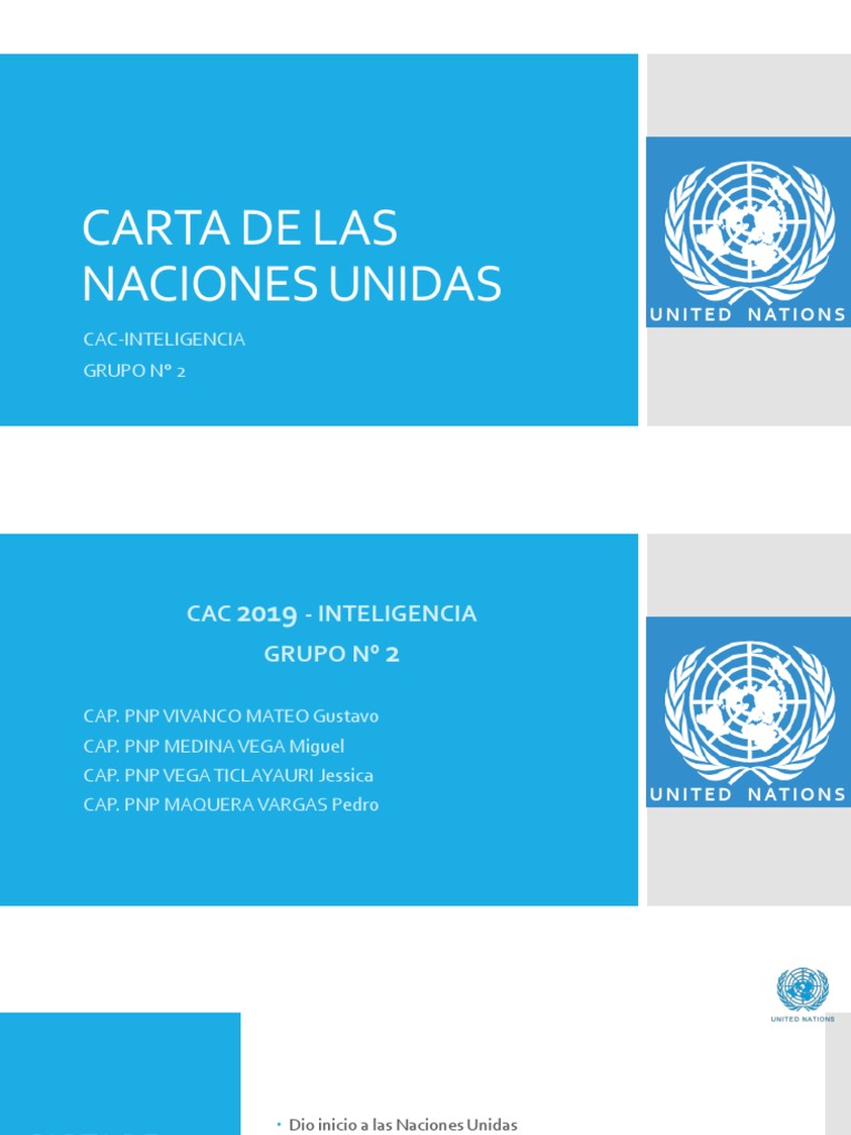 Carta de Las Naciones Unidas | PDF | Naciones Unidas | Relaciones ...