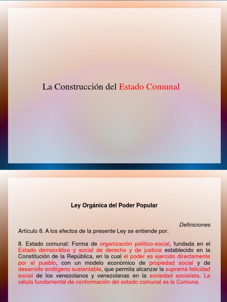 Estado Comunal | PDF | Federación | Planificación