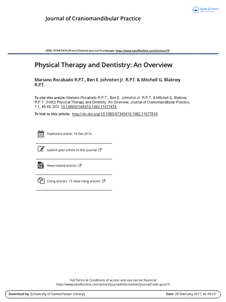 BMC Rocabado | PDF | Physical Therapy | Dentistry