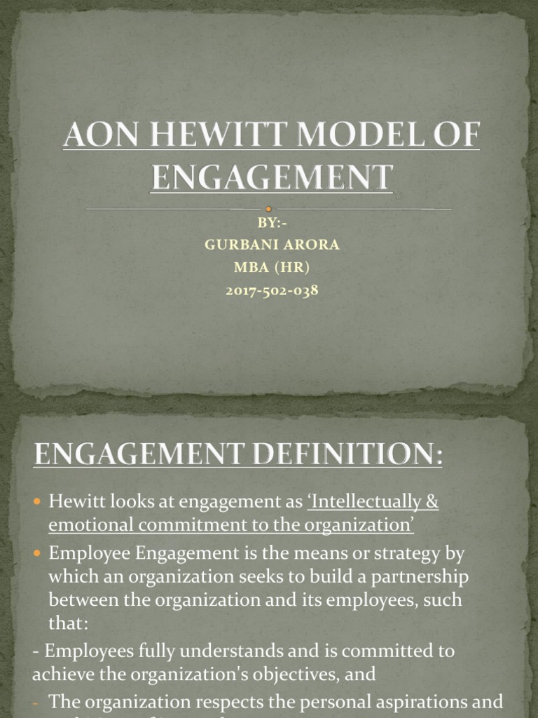 Aon Hewitt Model of Engagement | Download Free PDF | Employment | Innovation