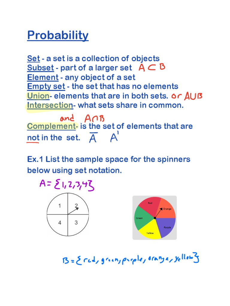Geometry Unit 6 Probability Notes | PDF | Probability | Probability And ...