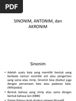 Daftar Lengkap Contoh Antonim (Lawan Kata) & Sinonim (Persamaan Kata) | PDF