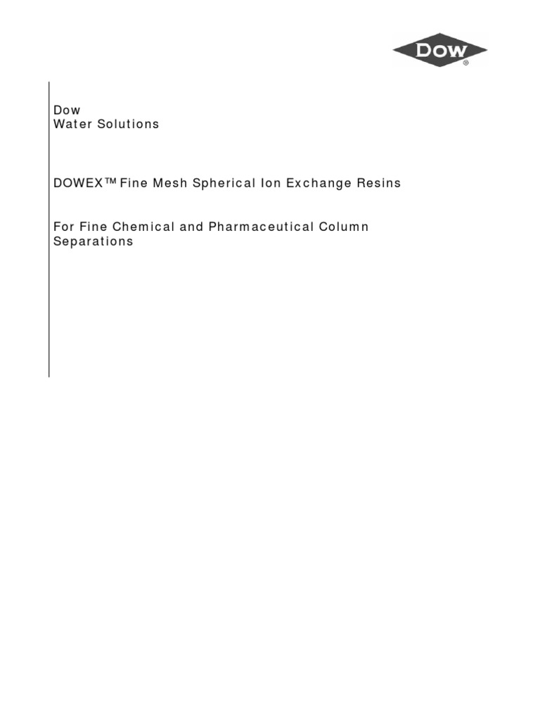 Ficha Tecnica Dowex 2 PDF | PDF | Ion Exchange | Adsorption