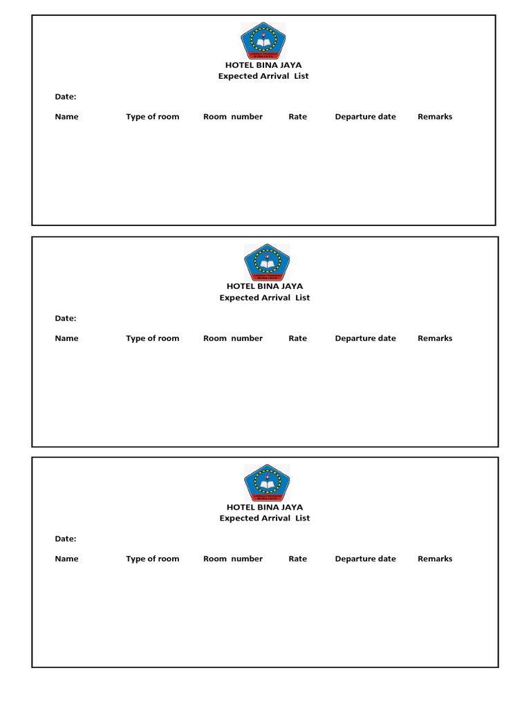 Expected Arrival List | PDF