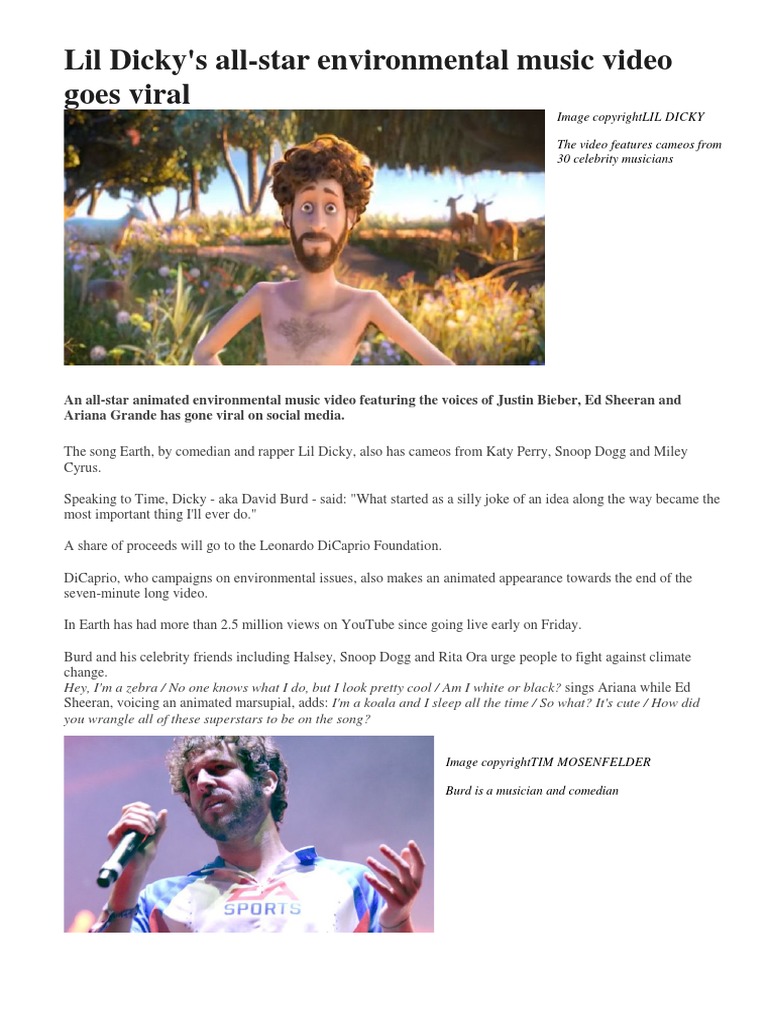 Lil Dicky - Earth | Justin Bieber | Kanye West