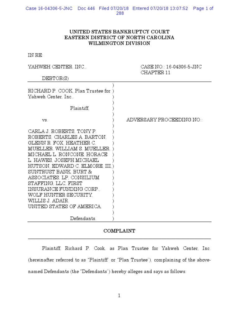 Adversary Proceeding Complaint | PDF | Payroll Tax | Irs Tax Forms