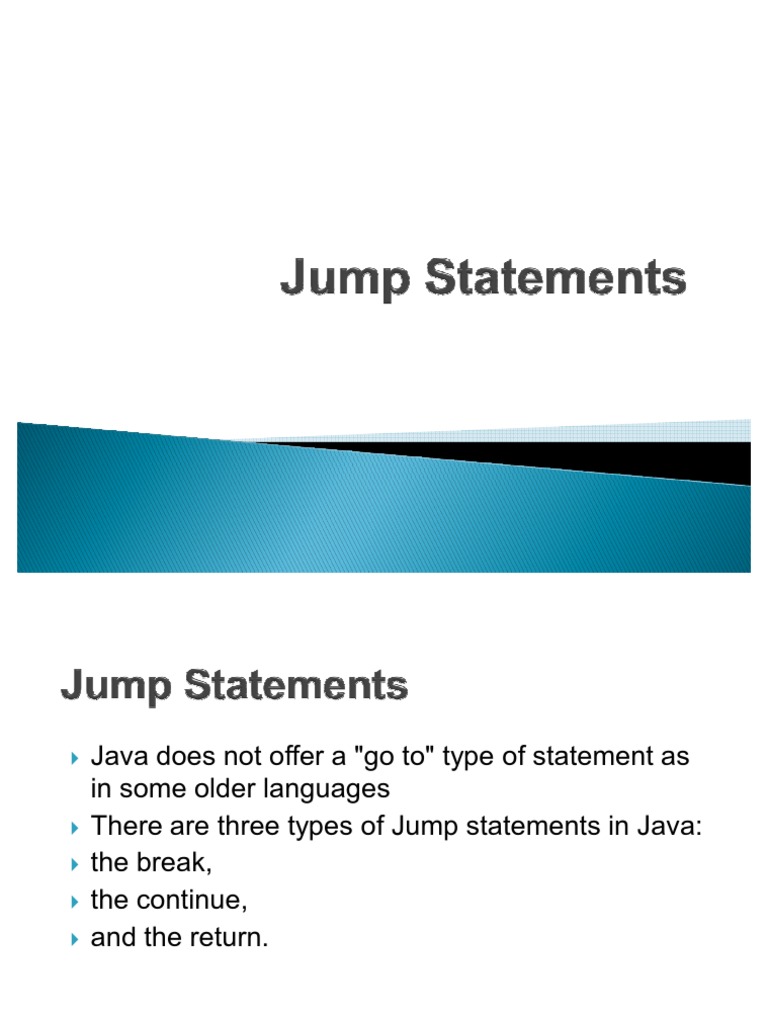 Jump Statements | PDF | Control Flow | Variable (Computer Science)