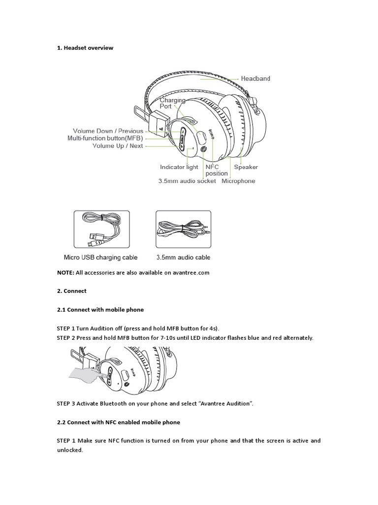 Audition User Manual | PDF | Bluetooth | Information Appliances
