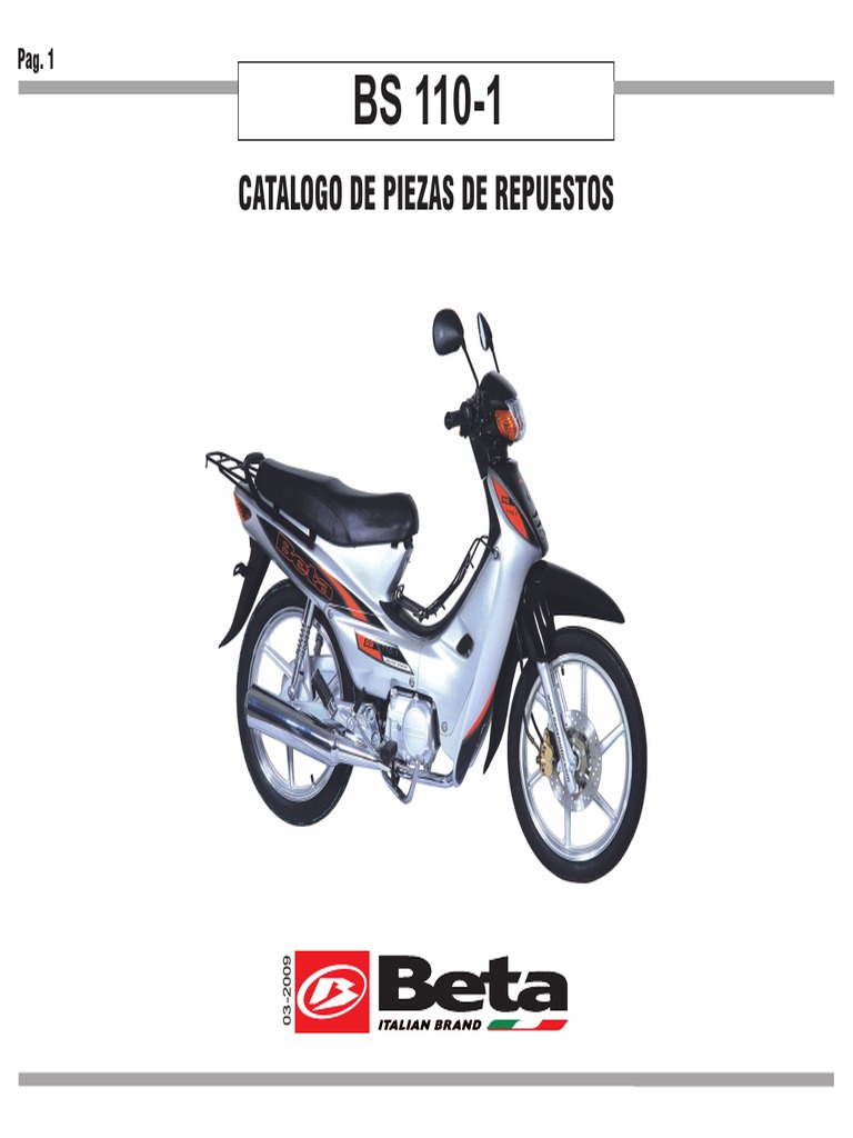 Repuestos Beta Bs 110-1 | PDF | Embrague | Tecnología del motor