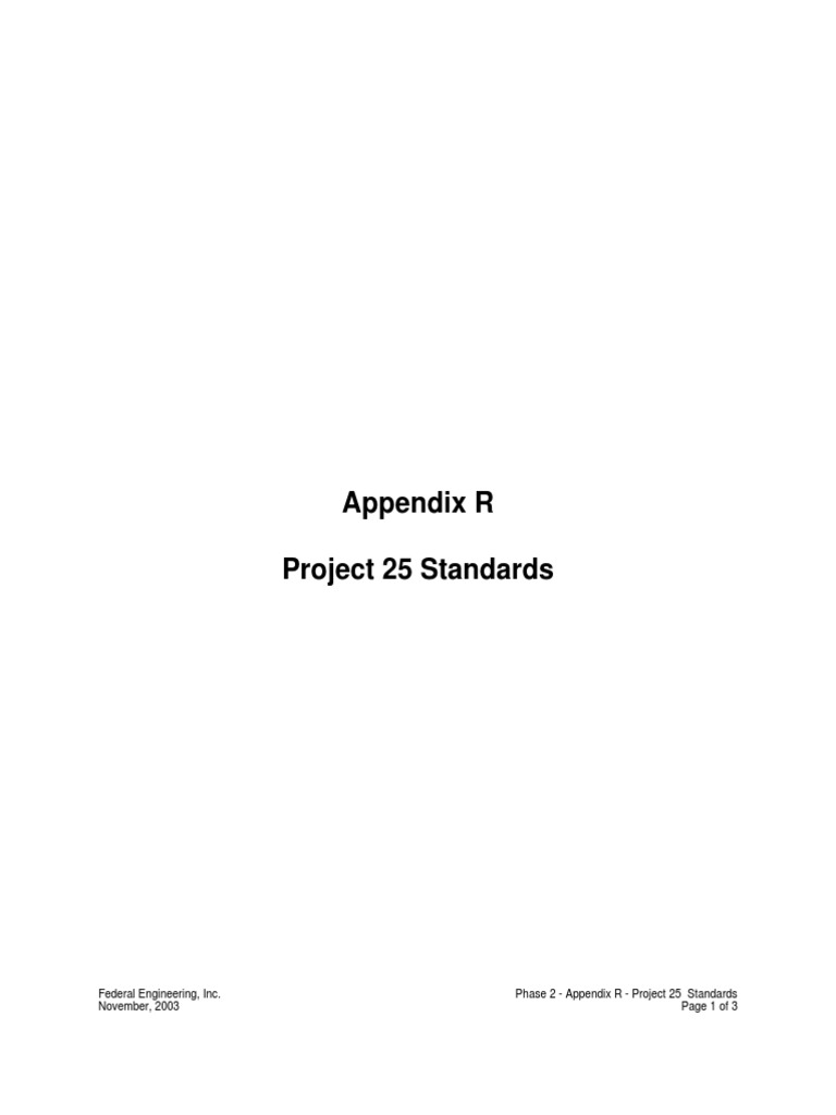 Project 25 Standards Overview | PDF | Networks | Engineering