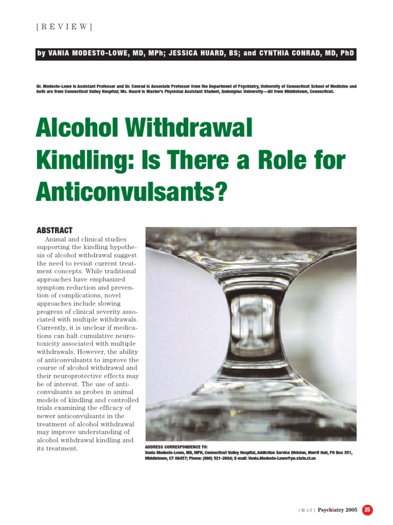 Alcohol Withdrawal Kindling | PDF | Alcoholism | Benzodiazepine