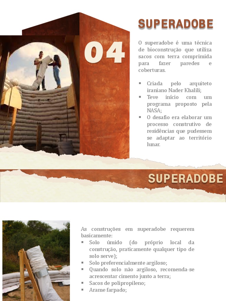 Superadobe e Hiperadobe | PDF | Solo | Materiais de construção