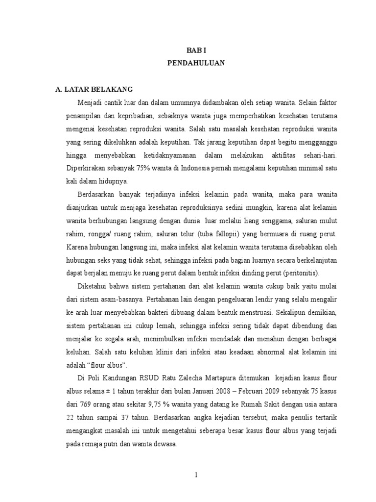 Kasus Flour Albus pada Wanita Dewasa | PDF | Sains & Matematika