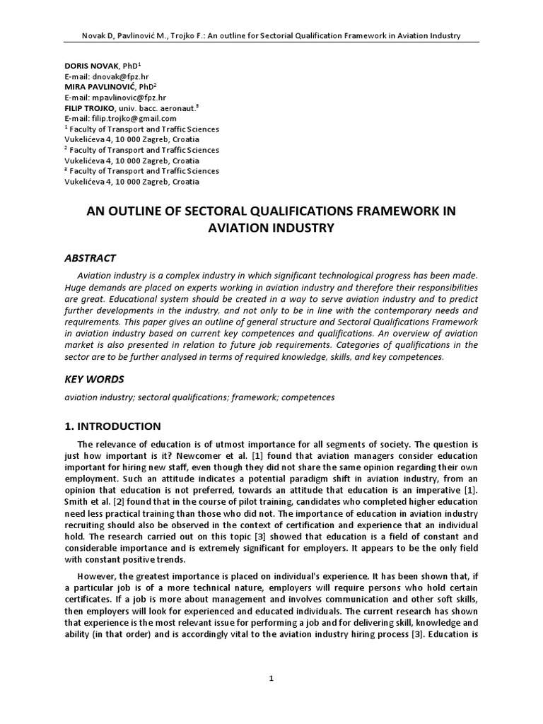 Aviation Qualification Framework Guide | PDF | Competence (Human ...