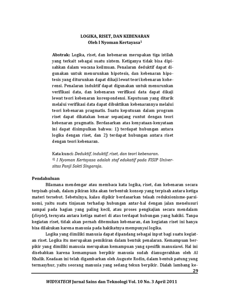 Jurnal Logika PDF | PDF