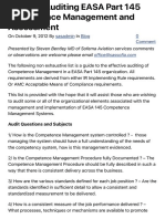 EASA Part 145 Quality Audit Guidelines | PDF | Audit | Quality ...