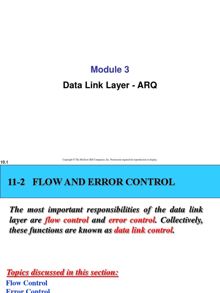 Module 3 Dlc Arq Pdf Transmission Control Protocol Error Detection And Correction