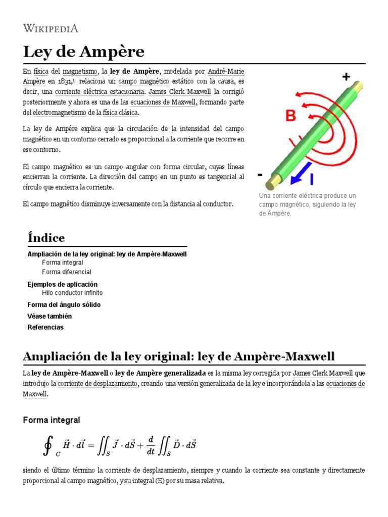 Ley de Ampère | PDF | Física teórica | Ciencias fisicas