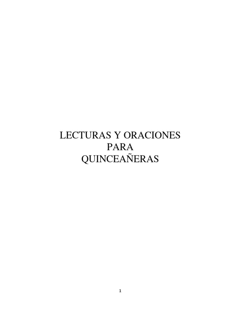 Quinceanera Readings Spanish PDF | PDF | María, madre de Jesús | Oración