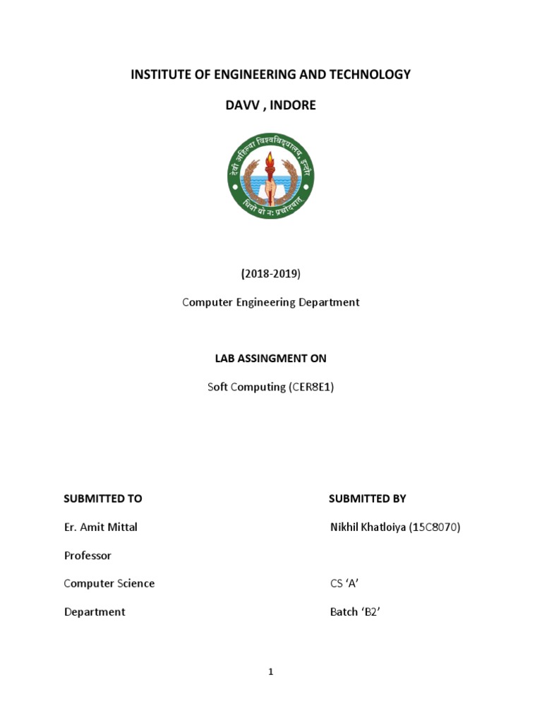 Soft Computing Assignment | PDF | Artificial Neural Network | Fuzzy Logic
