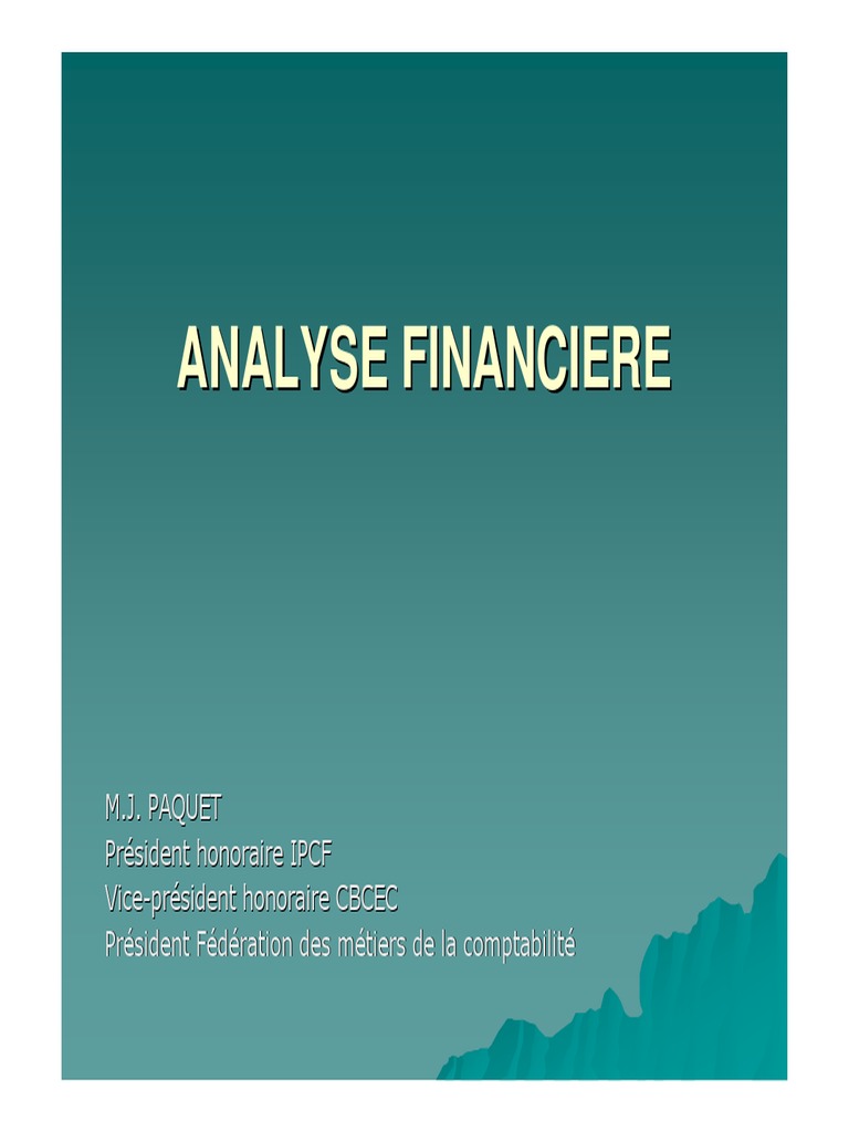 Analyse Financière: Bilans, Ratios et Flux | PDF | Ratio financier ...