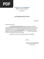 Authorization Letter Psa | PDF
