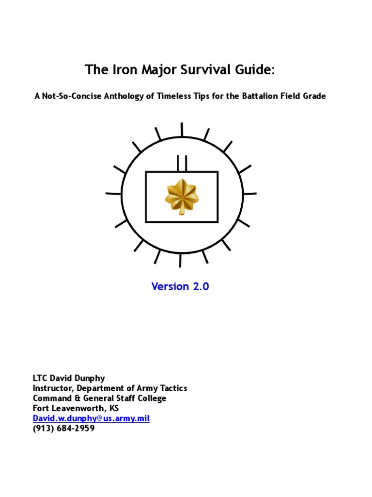 Iron Major Survival Guide | Download Free PDF | Inventory | Leadership