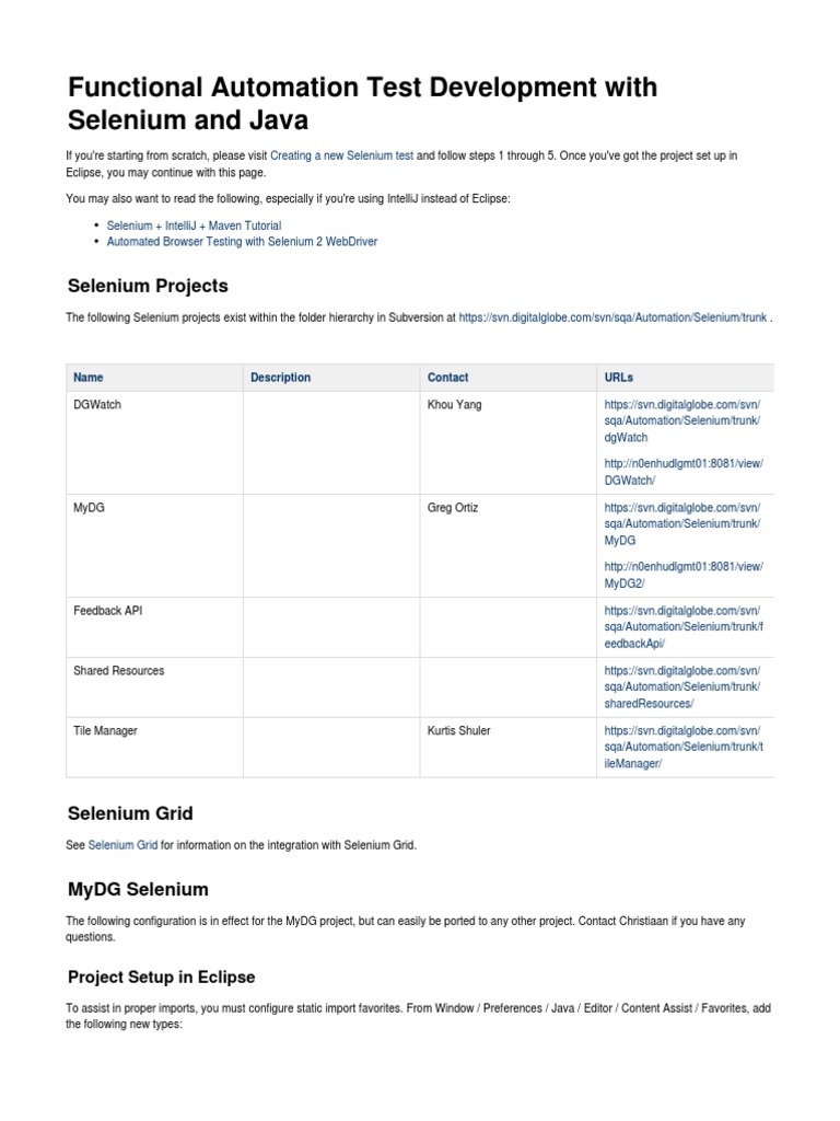 Functional Automation Test Development With Selenium and Java | PDF ...