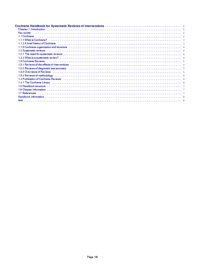 Cochrane Handbook for Systematic Reviews | PDF | Systematic Review ...