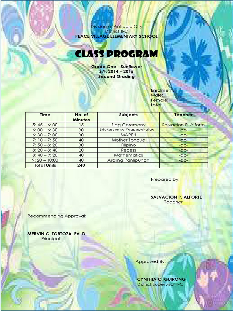 Class Program-2nd Grading | Download Free PDF | Behavior Modification | Learning