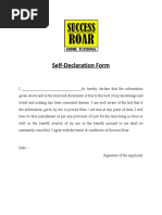 Self-Declaration Form Template | PDF