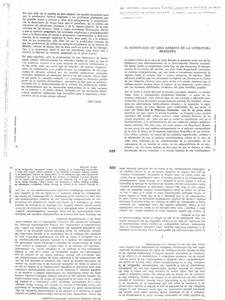 El Triste Fin de Policarpo Quaresma | PDF | Hogar, jardinería y bricolaje