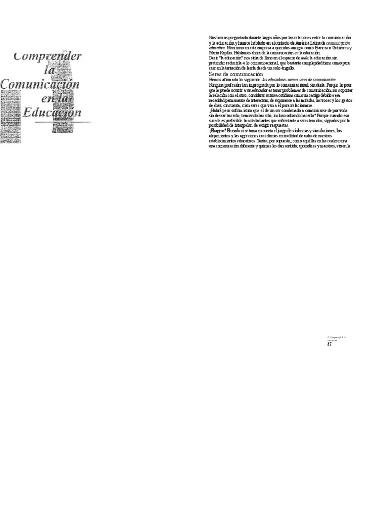 Daniel Prieto Castillo | PDF | Comunicación | Vida