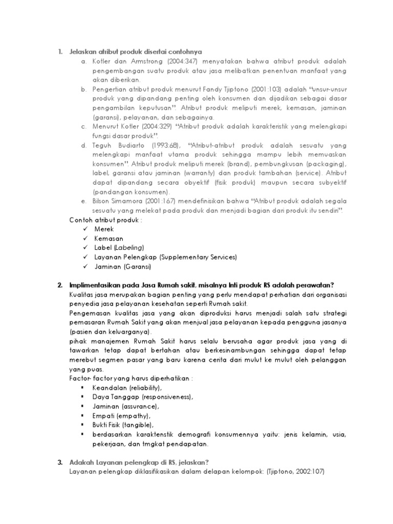 Atribut Produk dan Contohnya | PDF